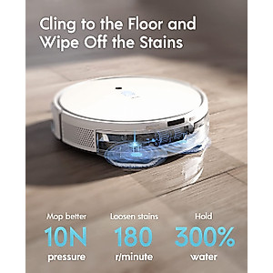 Yeedi mop Station pro Robot Vacuum and Mop, Self-Cleaning 3 in 1, Robotic Vacuum with Dual Power Spin Mopping, 3000Pa Suction, Smart Mapping, Carpet Detection, Pet-Friendly Design with 750ml Dustbin
