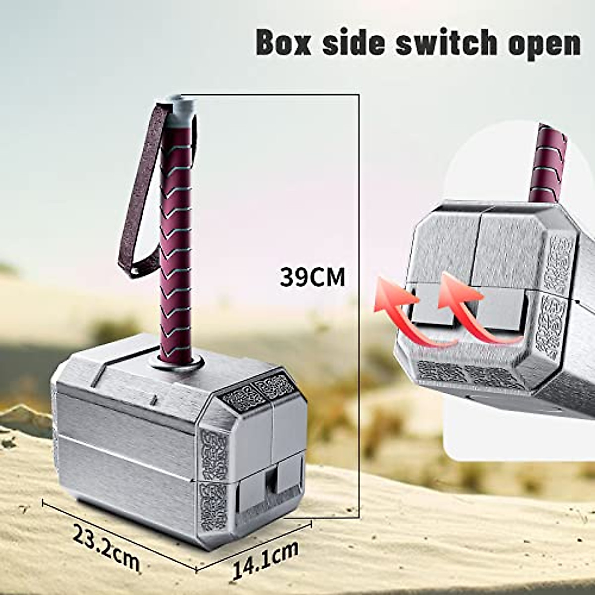 Massworch Hammer Tool Kit,Home Repair Tool Set Multifunctional Thor's Hammer Tool Box, DIY Hand Tool Novelty Marvel Holiday Gift