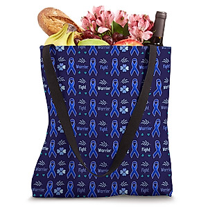 Colon Cancer Warrior Blue Cancer Ribbon Fighter Gifts Tote Bag