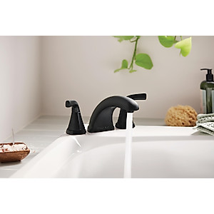 Peerless Parkwood Roman Tub Faucet, Black Tub Faucet, Roman Bathtub Faucet, Black Tub Filler, Matte Black PTT4335-BL