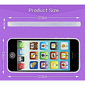 YOYOSTORE Child's Interactive My First Own Cell Phone - Play to learn, touch screen with 8 functions and dazzling LED lights