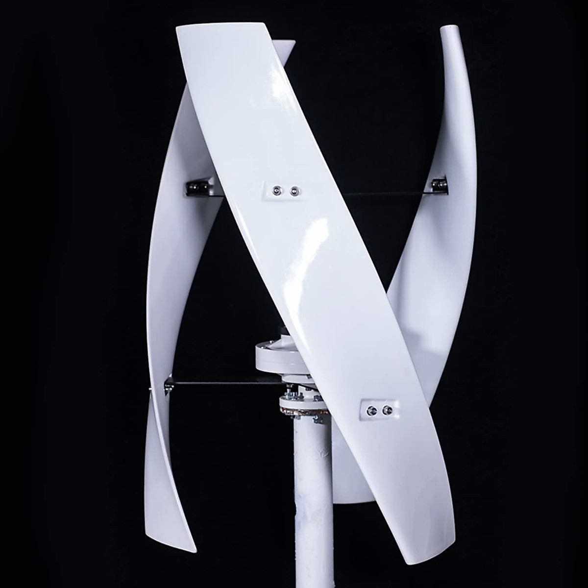 ZHIHUASMTBX Vertical Wind Turbine Generator, 12V 24V 48V 220V 4000W 3 Blades Vertical Magnetic Levitation Upright Wind Generator for Home Use (with MPPT Controller White),48v