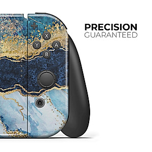 Design Skinz Foiled Marble Agate - Skin Decal Protective Scratch-Resistant Removable Vinyl Wrap Kit Compatible with The Nintendo Switch Console, Dock & JoyCons Bundle