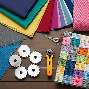 5Pcs Perforating Replacement Blades Crochet Edge Skip Blades Rotary Cutter Accessories for Crochet Edge Projects Fleece and Scrapbooking 45mm