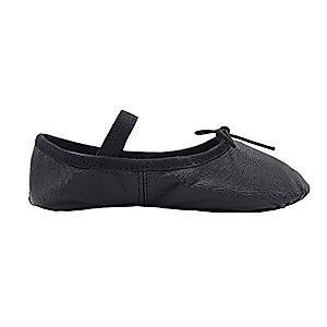 Dance Basix Leather Ballet Shoe for Women Black