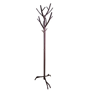 Kings Brand Furniture - Metal Hall Tree Freestanding Coat & Hat Rack with Branches, Bronze