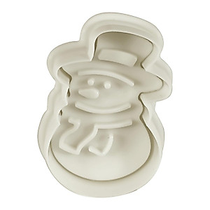 R&M International 0 Christmas 2" Pastry/Cookie/Fondant Stampers, Tree, Snowman, Gingerbread Boy, Ornament, 4-Piece Set