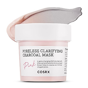 COSRX Pink Pore Clarifying Charcoal Mask 3.8 fl. oz / 110g Blackheads, Pores, Acne Control, Color Changing Fun Skincare, Detox Face Clay Mask, Wash Off Type, Korean Skin Care