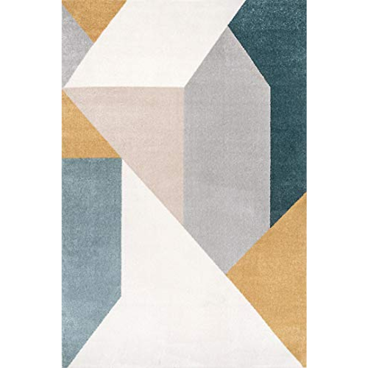 nuLOOM Prisms Modern Abstract Area Rug, 5' x 8', Light Grey