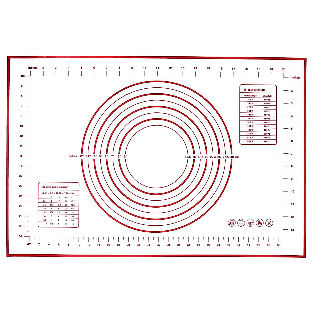 Jin Yue Silicone Baking Mat Kneading Mat Roll out the dough on a baking sheet. Pizza, pasta, bread, cookies No discoloration. Non-slip bottom Good, practical & durable, Red, 16x20x0.02inch