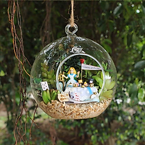 Flever Dollhouse Miniature DIY House Kit Creative Room with Furniture and Glass Cover for Romantic Artwork Gift(Dream Angel)