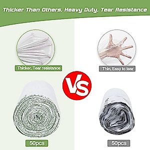 Cat Litter Box Liner Bags Compatible with Self-Cleaning Litter Box Robot 100 Pack, Waste Drawer Liners Heavy Duty White 9-11 Gallons Replacement Bags…