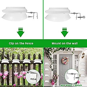 12 Pieces Solar Gutter Solar Lights Outdoor 9 LED Waterproof Gutter Solar Lighting Deck Fence Sun Power Lamps White Light for Garden Backyard Pathway Roof Yard Utility Patio Wall (White)