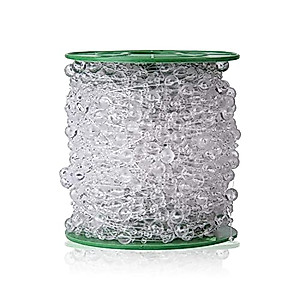 200 Feet Roll Clear Crystal Acrylic Party Garland Centerpiece Bridal Bouquet Decoration/Crystal Acrylic Bead Garland Wedding Centerpiece Floral Crafting DIY Accessory