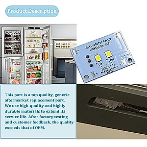 Follde DA41-00676J Refrigerator LED Light Board, Compatible for Samsung Refrigerator LED Light, Samsung Refrigerator LED Light Module Replacement AP6000168 PS11732779 EAP11732779