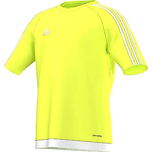 adidas Kids' Soccer Estro Jersey, Solar Yellow/White, Small