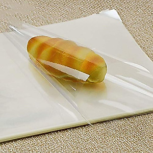 Cellophane Packaging Sheets, 300 PCS 11.8x11.8inch Cellophane Paper Sheet for Bread Cakes Desserts, Cellophane Wrap Packaging Convenient for Store Take-away Pastry by FUNZON FH031 (300 Pcs)