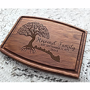 Personalized Mr & Mrs Cutting Board Wedding Gift for Couple Custom Engraved Arched Cutting Board