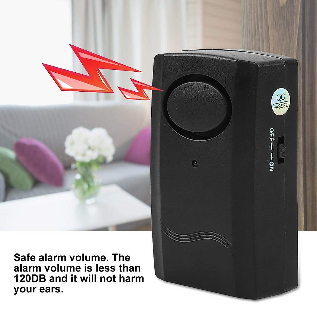 Sonew Wireless Anti-Theft Alarm with Remote, Motorcycle Security Alarm Vibration Sensor, 120dB Loud