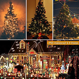 Solar String Lights, Ankway 200 LED Fairy Lights 8 Modes 3-Strands Copper Wire 72 ft Waterproof IP65 Solar String Lights Outdoor Indoor Patio Garden Christmas Decorative (Warm White)