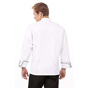 Chef Works Men's Sicily Executive Chef Coat, White, X-Large