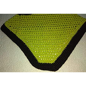 A C Horse Ear Net Crochet Fly Veil Equestrian Fly Bonnet/Veil/mask Standard Size