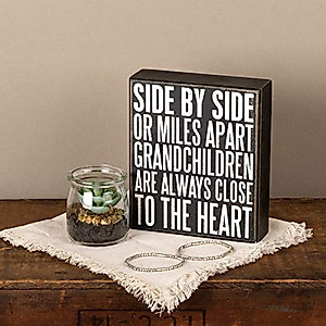 Primitives by Kathy Classic Box Sign, 6 x 7-Inches, Grandchildren