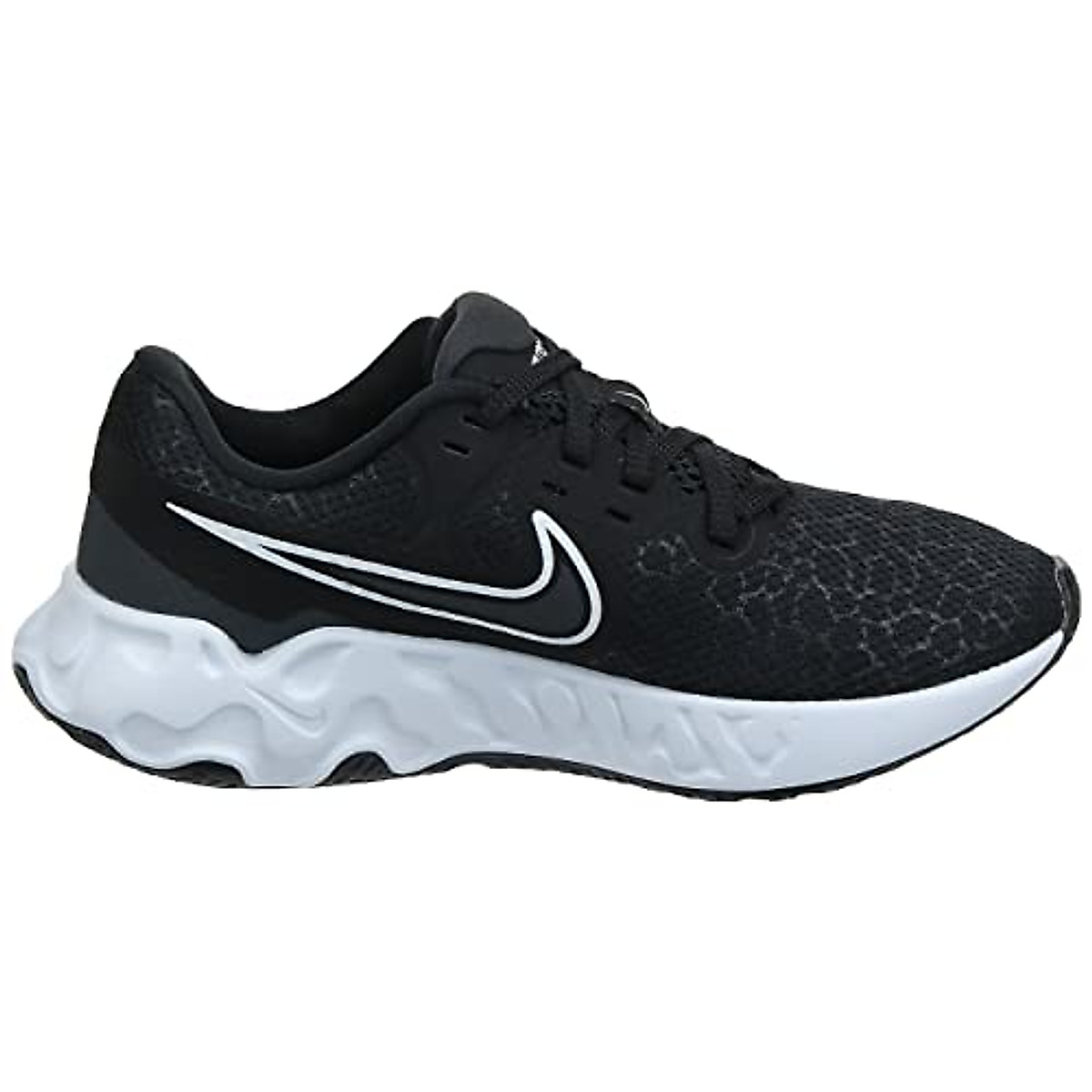 NIKE Women's Running Shoe, Black White Dk Smoke Grey, 6.5