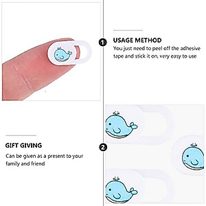 OSALADI Echo Camera Cover Computer Camera Cover Slide 3pcs Webcam Cover Slide Whale Design Plastic Web Camera Cover for Laptop PC Pad Phone Camera Cover Computer Camera Cover Slide Show Echo Show