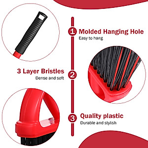 Gerrii 5 Set Broom and Dustpan Combo Set 52.8 Inch Height Broom and Dustpan Set for Home Angle Kitchen Broom Dustpan Cleaning Set for Indoor Kitchen Lobby Office Garage Floor Sweeping