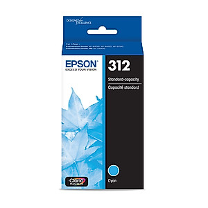 EPSON T312 Claria Photo HD -Ink Standard Capacity Cyan -Cartridge (T312220-S) for select Epson Expression Photo Printers
