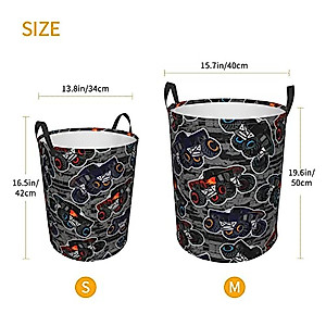 Gbuzozie Monster Truck Boys Style Round Laundry Hamper Storage Basket Toys Clothes Organizer Bin For Home Bathroom Bedroom Dorm Nursery, 38l