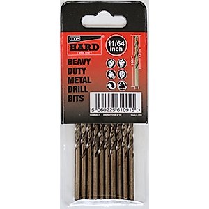 TTP HARD Drills Bits 11/64-Inch, 10 X Imperial Drill Bits Cobalt for Drilling Harder Metals Stainless Chrome Aluminum Cast Iron