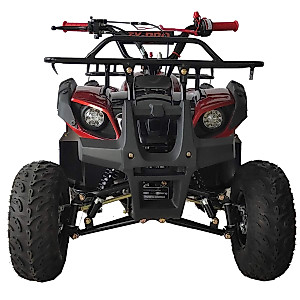 X-PRO 125cc ATV with Automatic Transmission w/Reverse, LED Headlights, Remote Control, Big 16" Tires! (Burgundy)