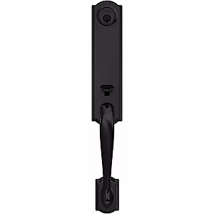 Schlage FCT58CAM716 Schlage FCT58-CAM Custom Camelot Keyed Entry Single Cylinder Half Plate Handleset - Exterior Only