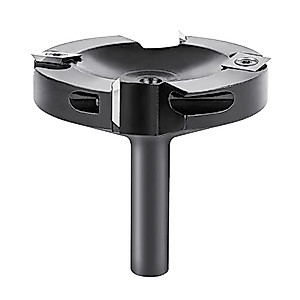 SpeTool CNC Spoilboard Surfacing Router Bit,1/2 Inch Shank 3 Inch Cutting Diameter, 2+2 Carbide Insert Slab Flattening Router Planer Bit for Woodworking Mill Planing