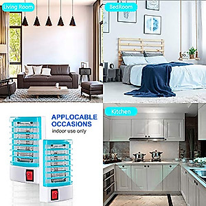 Bug Zapper, Fruit Flies Trap, Electric Mosquito & Fly Zappers/Killer - Insect Attractant Trap Powerful Little Gnats, Hangable Mosquito Lamp for Home, Indoor, Outdoor, Patio (Blue)