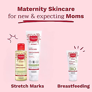 Mustela Maternity Stretch Marks Cream for Pregnancy - with Natural Avocado, Maracuja & Shea Butter - Fragrance-Free & EWG Verified - 5.07 fl. Oz