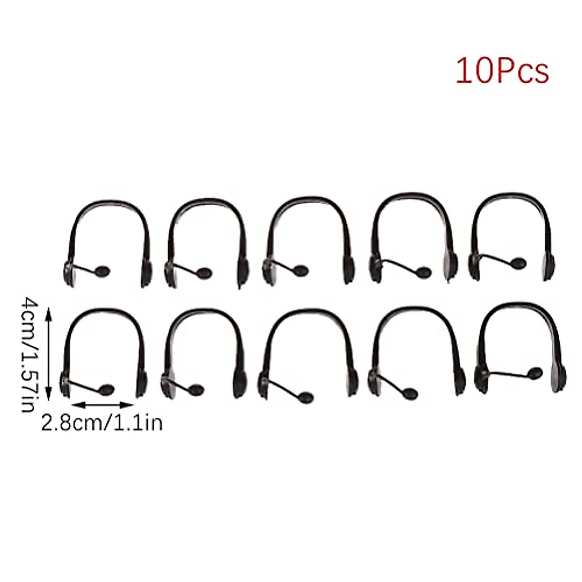 10 Pcs Doll Accessories Mini Headset Model Black Ear Hook Headset Doll Replacement Mini Earphones Doll Accessories Doll Clothing Doll Accessories Doll Clothing And Accessories