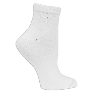 Dr. Scholl's Women's 4 Pack Diabetic and Circulatory Non Binding Ankle Socks, White, Shoe Size: 4-10
