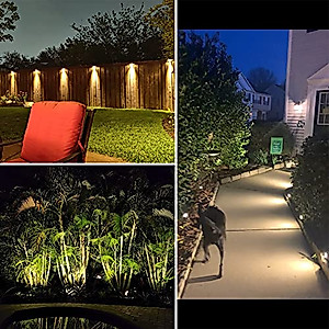 Spotlight Outdoor 6W 2700K-6500K LED Spot Lights Outdoor Indoor for House Flag Yard Tree Garden Décor, Led Landscape Lights Plug in Outdoor Lights 5.9ft Cord with US 3-Plug IP66 Waterproof 1 Pack