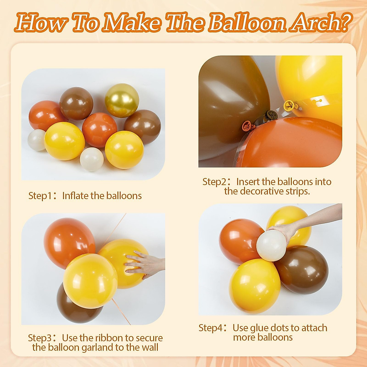 157pcs Thanksgiving Balloon Arch Fall Balloon Arch Kit with Mustard Yellow Burnt Orange Balloons Different Sizes for Harvest Baby Shower Friendsgiving Fall Birthday Party Turkey Decorations