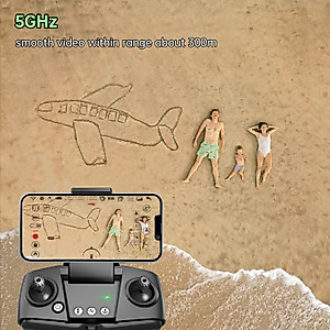 Loolinn | GPS Drone with Camera 4K for Beginners as Gift, Under 250 Grams, 50 Minutes Flying Time, Two Batteries, 4K Photo, 2K Video, GPS Intelligent Return, Follow Me, Drone with Camera for Adults as Gift