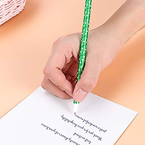 NUOLUX 6Pcs Red and Green Christmas Ballpoint Pen Themed Jingle Bell Pen for Christmas Holiday Festive Party Favors Gift Pens