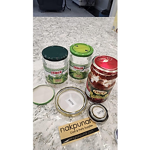 Nakpunar Canning Jar Replacement Lid Sample Set : One from each size 38TW, 43TW, 48TW, 53TW, 58TW, 63TW, 66TW, 70TW, 82TW, 89TW, 100TW and 110TW