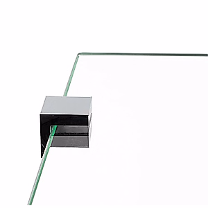 Mount-It! Corner Glass Shelf for Bathroom, Shower, Bedroom and Closets, Wall Mounted 8mm Thick Tempered Glass, 9.75 Inch