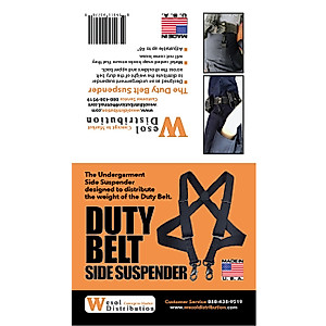 Shirt Lock Undergarment Duty Suspenders | Heavy Duty Elastic Duty Belt Suspenders | Slim and Hidden Duty Accessory