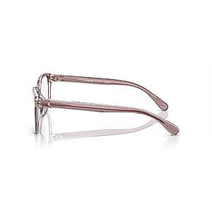 Coach HC6224U Universal Fit Prescription Eyewear Frames, Transparent Rose/Blush/Demo Lens, 53 mm