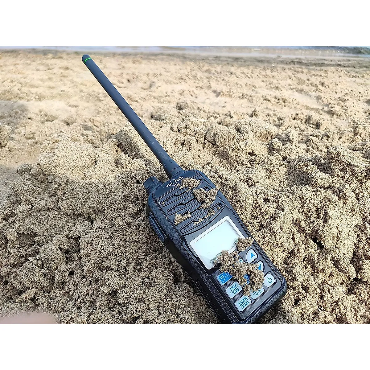 YDC Tech MR-36M Handheld Floating VHF Radio – Submersible, Backlit LCD Display, NOAA Weather, Memory Scan,