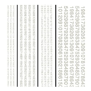 Railroad Gothic Numbers, White